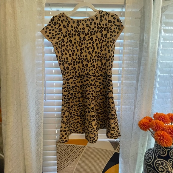 My Michelle | Dresses | Girl Leopard Print Knit Skater Style Dress ...